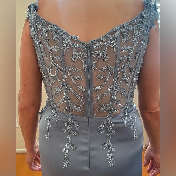 cinderella divine | Dresses | Beautiful Bluegray Sequence Dress | Poshmark